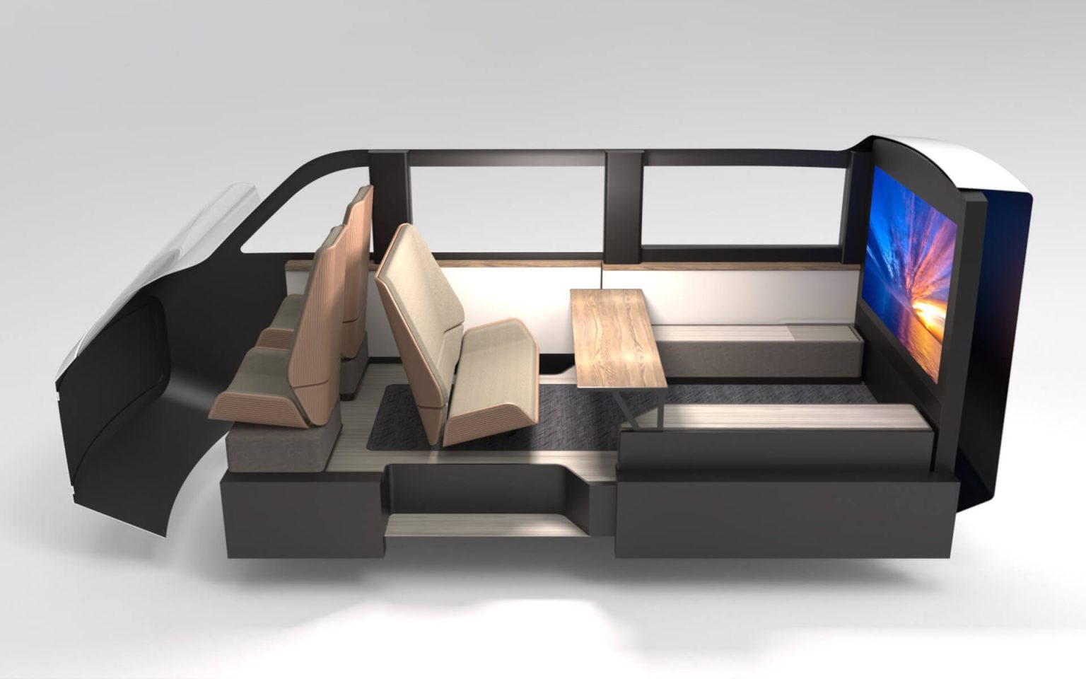 Sharp Unveils LDK+ "Extended Living Room" Minivan Concept Model ...